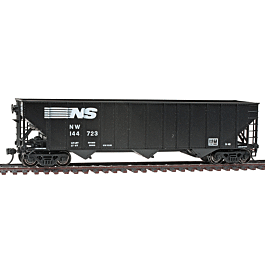 Bowser - 100-Ton 3-Bay Hopper - Ready to Run - Norfolk Southern #144723 (black) - 6-40632