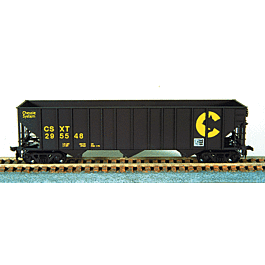 Bowser - 100-Ton 45' H-43 3-Bay Hopper (Plastic Kit) - CSXT - Chessie ...