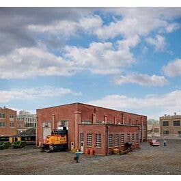 Walthers - 130' 2-Stall Diesel Engine House - Kit - 933-2923