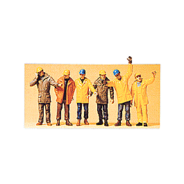Preiser - 1/50 Scale Figures - Modern Workmen w/Outdoor Clothing pkg(6 ...