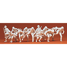 Preiser - 1/72 Military - Former German Army WWII - Unpainted Figures - Armored Infantry ...