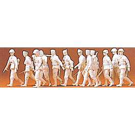 Preiser - 1/72 Military - Former German Army WWII - Unpainted Figures - Walking Infantry pkg(12 ...