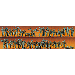 Preiser - 1/72 Military - Former German Army WWII - Unpainted Figures - Luftwaffe Paratrooper ...