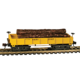 Mantua - 1860s-Era Wooden Log Car - Denver & Rio Grande Western - 455 ...