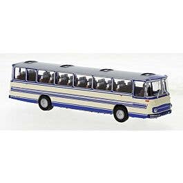 Brekina - 1973 Fleischer S5 Bus - Assembled - Beige, Blue, Gray - 175-59939
