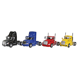 TnS - 2-Axle Day Cab Semi Tractor Only 4-Pack - Assembled - Peterbilt ...