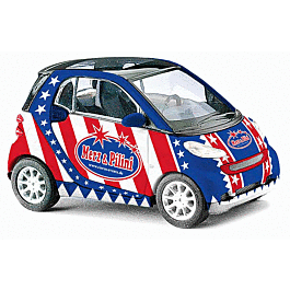 Busch - 2012 Smart Fortwo Coupe - Assembled - Merz & Pilini (blue, red ...