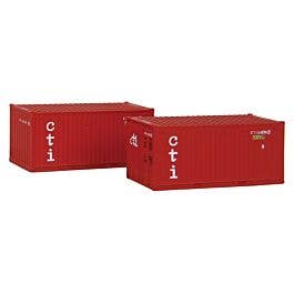 Rolland - 20' Container 2-Pack - Ready to Run - CTI (red, white) - 599-203