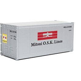 Walthers - 20' Smooth-Side Container - Ready to Run - Mitsui OSK (white ...