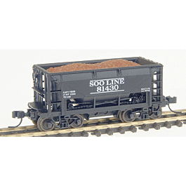 Atlas - 25' 70-Ton Ore Car - Ready-to-Run - Soo Line #81430 (black ...