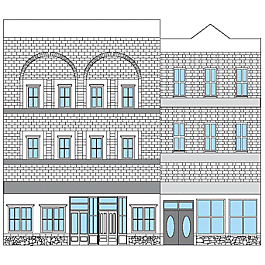 Sequoia - 3 Story, 2 Flat Building Kit - 135-4062