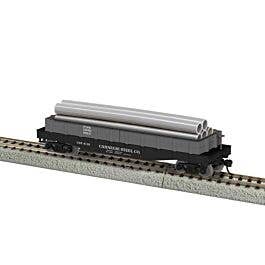 Lionel - 40' Flatcar w/Wood Sides (Gondola) & Pipe Load - Ready to Run ...