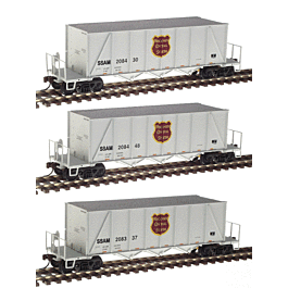 Walthers - 40' Ortner 100-Ton Open Aggregate Hopper Ready to Run 3-Pack ...