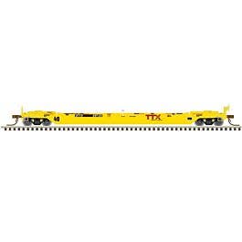 Atlas - 40' Rebuilt Well Car - Ready to Run - TTX 59923 (yellow, black ...