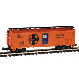 Model Pwr - 40' Reefer Car - Santa Fe (orange, blue) - 490-3383