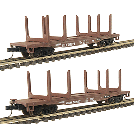 Walthers - 45' Logging Flatcar - Assembled - Limited-Run 2-Pack ...