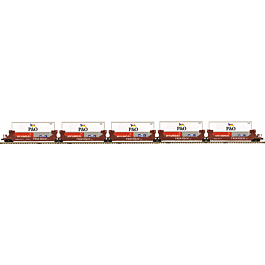 MTH - 5-Unit Twin-Stack Container Car w/Load - 3-Rail - Ready to Run ...