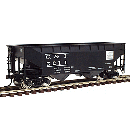 Atlas - 50-Ton 2-Bay Offset Side Open Hopper - Cambria & Indiana #5211 ...