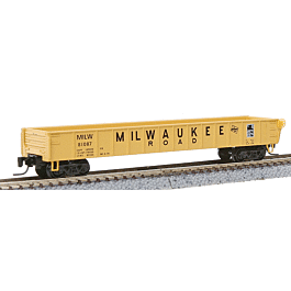 MicroTrain - 50' Drop End Gondola w/Straight Sides - Milwaukee Road ...