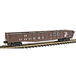 MicroTrain - 50' Gondola w/Fishbelly Sides, Drop Ends w/Railroad Tie Load - Conrail #512351 ...