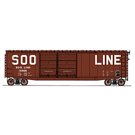 Intermount - 50' PS-1 Double-Door Boxcar - Ready to Run - Soo Line ...