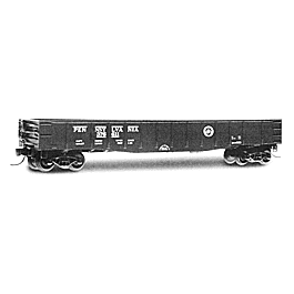 MicroTrain - 50' Steel Side 14 Panel Fixed End Gondola - PRR #376611 Freight Car Red w/white ...