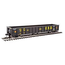 Walthers - 53' Railgon Gondola - Ready To Run - CSX #484483 (black, yellow) - 910-6241