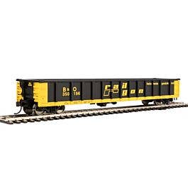 Walthers - 53' Railgon Gondola - Ready To Run - Baltimore & Ohio #350169 (patch; black, yellow ...