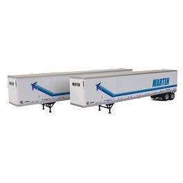 Walthers - 53' Stoughton Trailer 2-Pack - Assembled - Marten (white ...