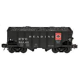 Atlas O - 55-Ton 2-Bay Fishbelly Hopper 3-Rail - Reading - 151-6755