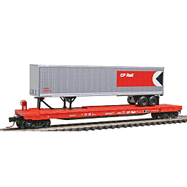 MicroTrain - 57' 6" TOFC Flatcar - CP Rail #504484 CP Action Red w ...