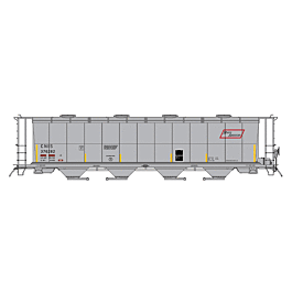 Intermount - 59' 4-Bay Cylindrical Covered Hopper w/Round Hatches - Ready to Run - North ...