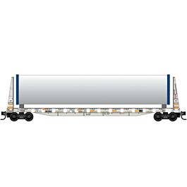MicroTrain - 61' 8" Bulkhead Flatcar w/Wind Turbine Components Load ...