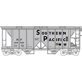 Bowser - 70-Ton 2-Bay Covered Hopper w/Open Sides - Ready to Run ...