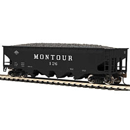 MTH - 70-Ton Quad Hopper - Ready to Run - Montour #126 (black) - 507 ...