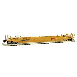 MicroTrain - 70' Husky-Stack Well Car w/48' Well - Ready to Run - TTX ...
