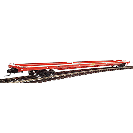 Atlas O - 89' 4" Intermodal Flatcar 2-Rail - Santa Fe (orange) - 151-7979