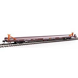 Walthers - 89' Channel Side Flatcar - Ready to Run - Trailer-Train KTTX #150469 (1960s brown ...