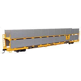 Walthers - 89' Flatcar w/Bi-Level Shielded Auto Rack - Ready to Run ...