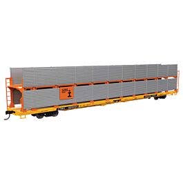 Walthers - 89' Flatcar w/Bi-Level Shielded Auto Rack - Ready to Run ...