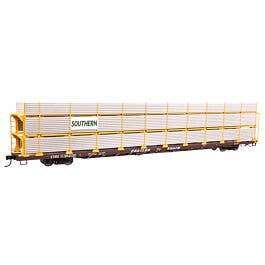 Walthers - 89' Flatcar w/Tri-Level Shielded Auto Rack - Ready to Run - Southern #962132 - 910-8324