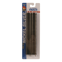 Life-Like - 9" Straight Track pkg(4) - Code 100 Nickel Silver - 433-3001