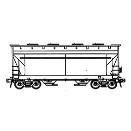 Det Assoc - ACF 2970 Cubic Feet 2-Bay Center Flow Covered Hopper ...