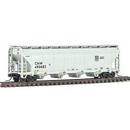Atlas Trnm - ACF 5250 4-Bay Covered Hopper - Ready to Run - Union Pacific CNW #490683 (gray ...