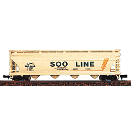 Model Pwr - ACF Center-Flow 4-Bay Covered Hopper - Soo Line (white ...