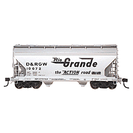 Intermount - ACF Center Flow 2-Bay Covered Hopper - DRGW (gray, black ...