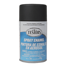 Testor - All-Purpose Enamel Spray Paint - 3oz 88.7mL Can - Flat Black ...