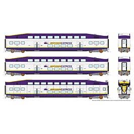 Rapido - Bi-Level Commuter 2 Coach and Cab Car Set - Ready to Run - WCE ...