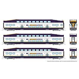 Rapido - Bilevel Commuter Cab Car & 2 Coach Set - Ready to Run - West ...