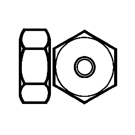 Walthers - Brass Hex Nuts pkg(12) - 0-80; .050 x 3/32" .13 x .23cm ...